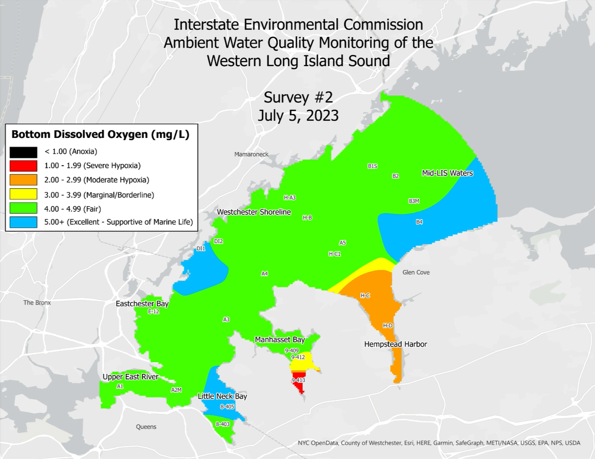 Western Long Island Sound Hypoxia in Summer 2023 Time-Lapse Videos | Interstate Environmental ...